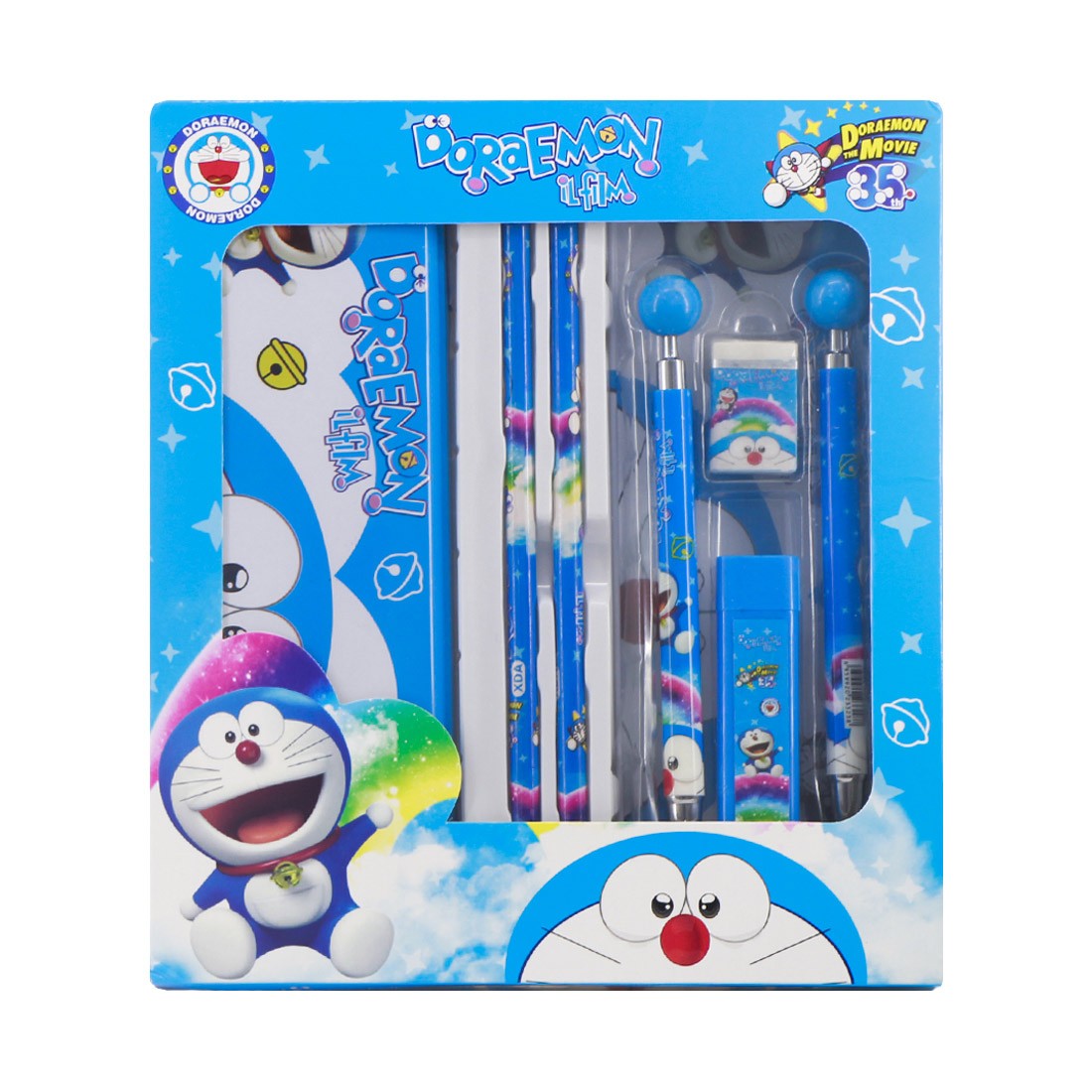Hello Kitty/Doraemon Pencil Box Set(7'pcs)