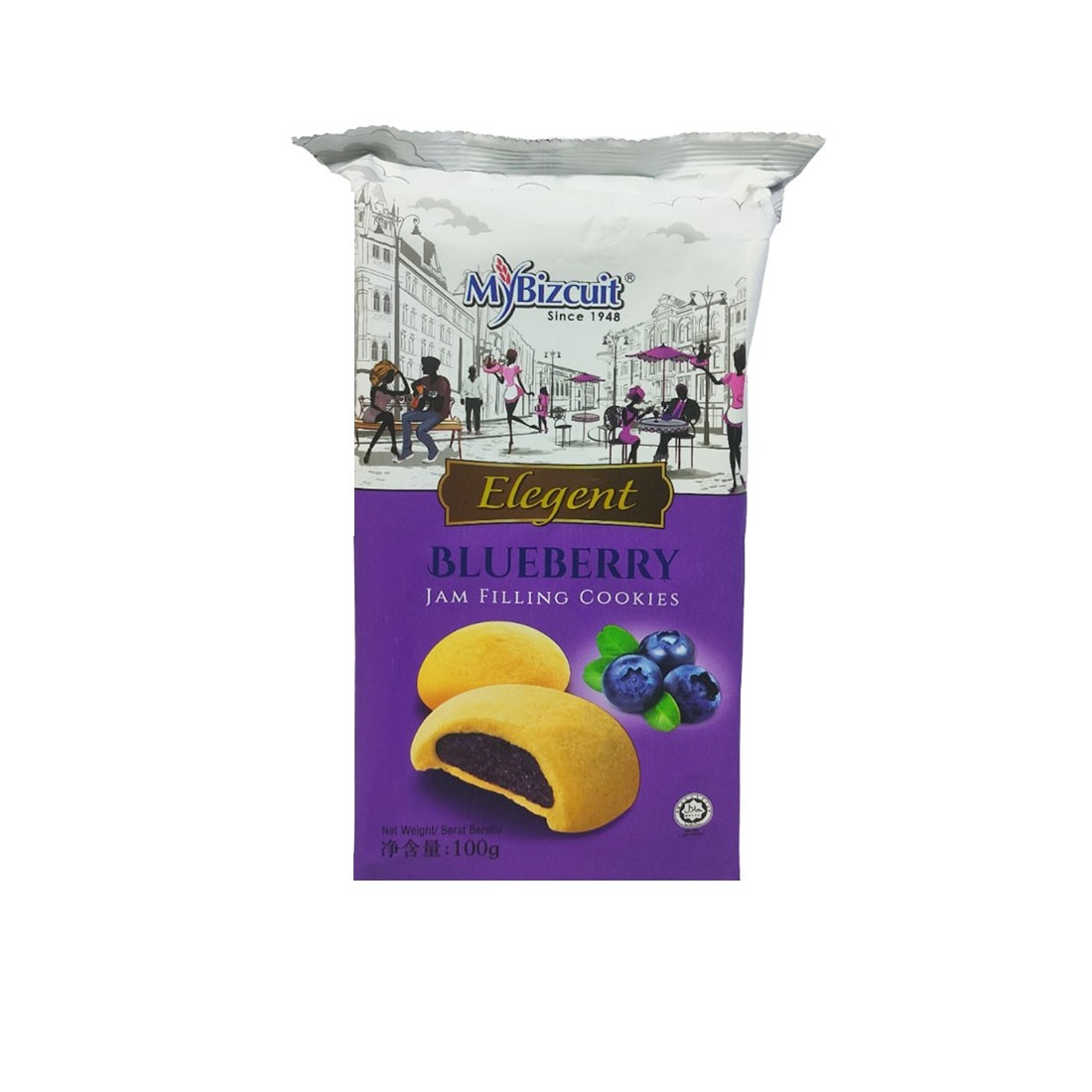 My Bizcuit Blueberry Jam Filling Cookies *100g