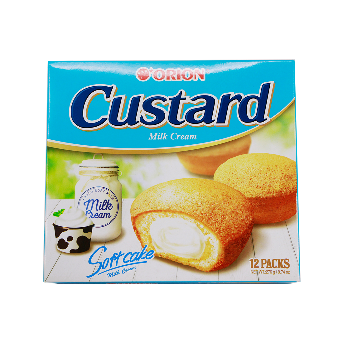 Orion Custard Soft Cake 12'packs (Milk Cream)