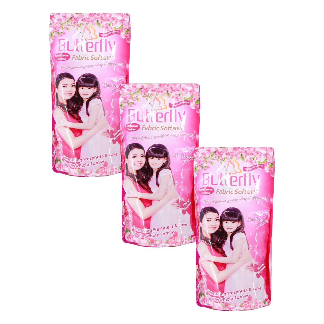 Butterfly Fabric Softener (Floral Blossom) 450g_3'pcs